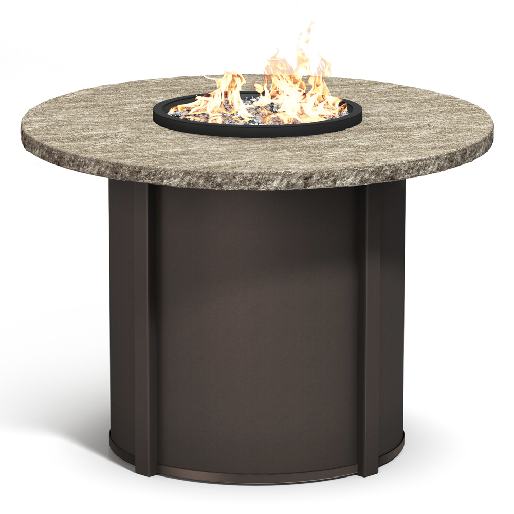 Homecrest Slate 48" Round Balcony Fire Table | 48RSLFPTT-89RBC