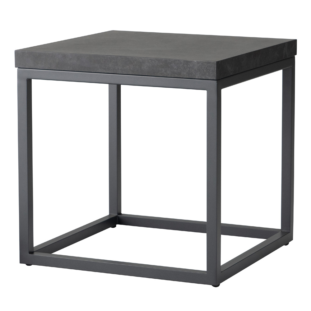 Lloyd Flanders Universal 20" Square End Table with Anthracite Frame and ...