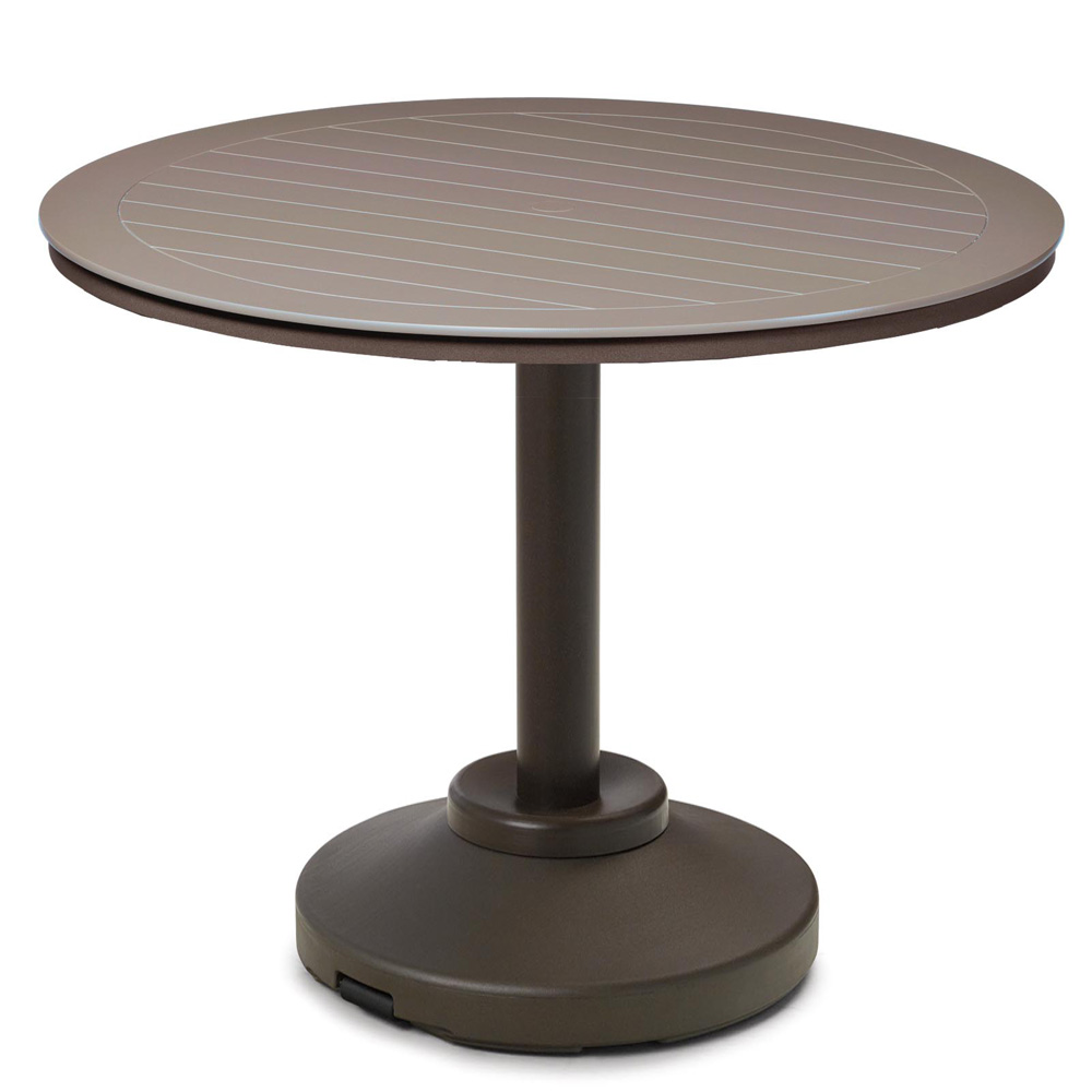 Telescope Casual 54" Round MGP Slat Balcony Table with Weighted ...