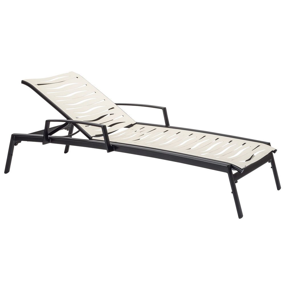 Tropitone Elance EZ Span Wave Strap Chaise Lounge with Arms | 471433WV