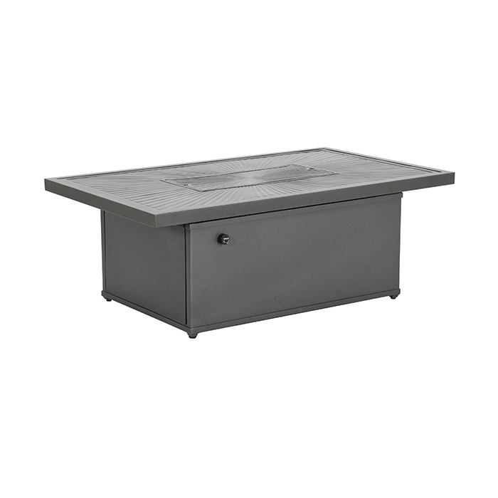 Tropitone Linea 50" x 30" Match Light Fire Pit Table - 18"H | 262053FPL-18
