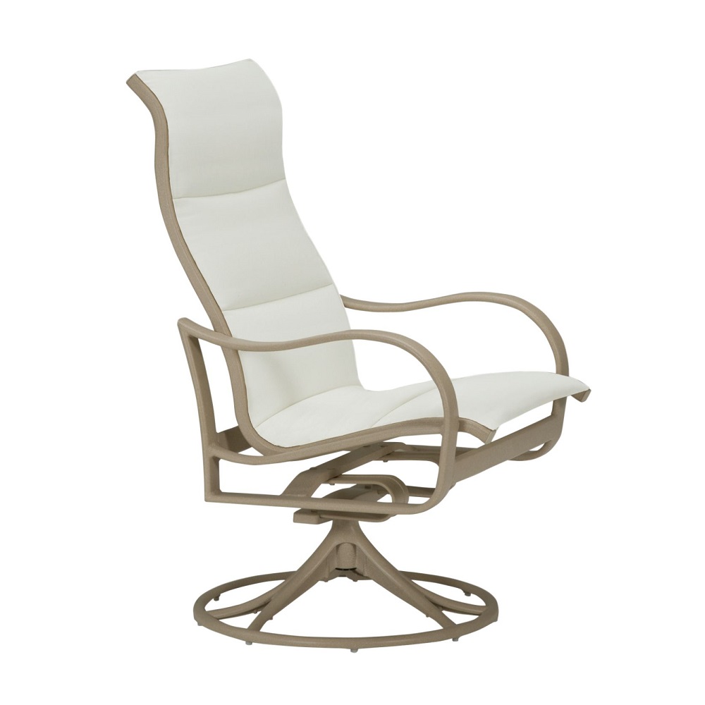 Tropitone Shoreline Padded Sling High Back Swivel Rocker Dining Chair ...