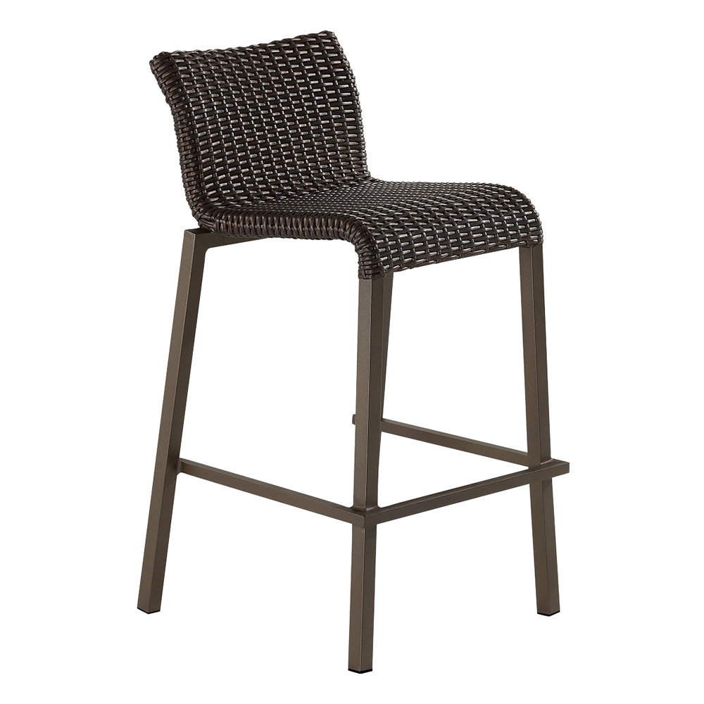 Woodard All Weather Wicker Lane Bar Stool | S605012