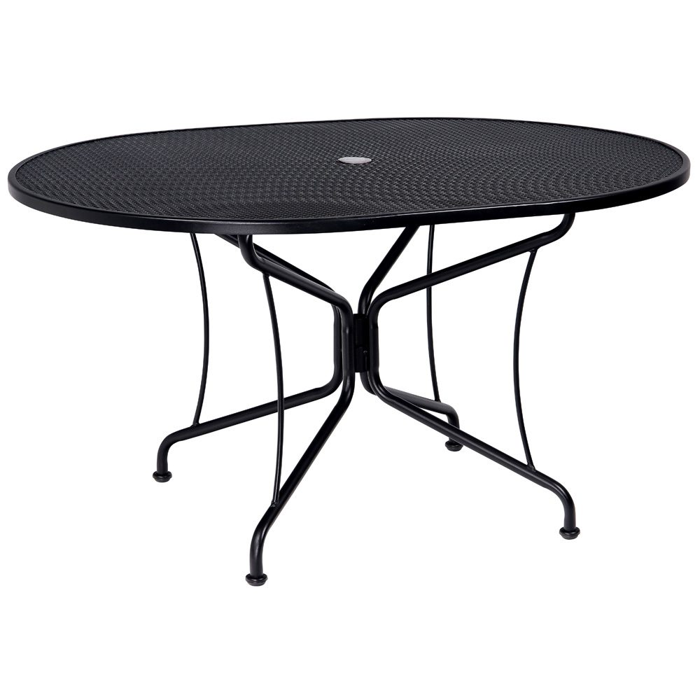 Woodard 42" x 54" Oval Premium Mesh Top Umbrella Table | 190303