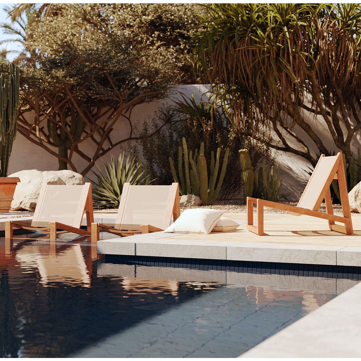Woodard Sierra Baja Modern Lounge Chair Set | WD-SIERRA-SET4