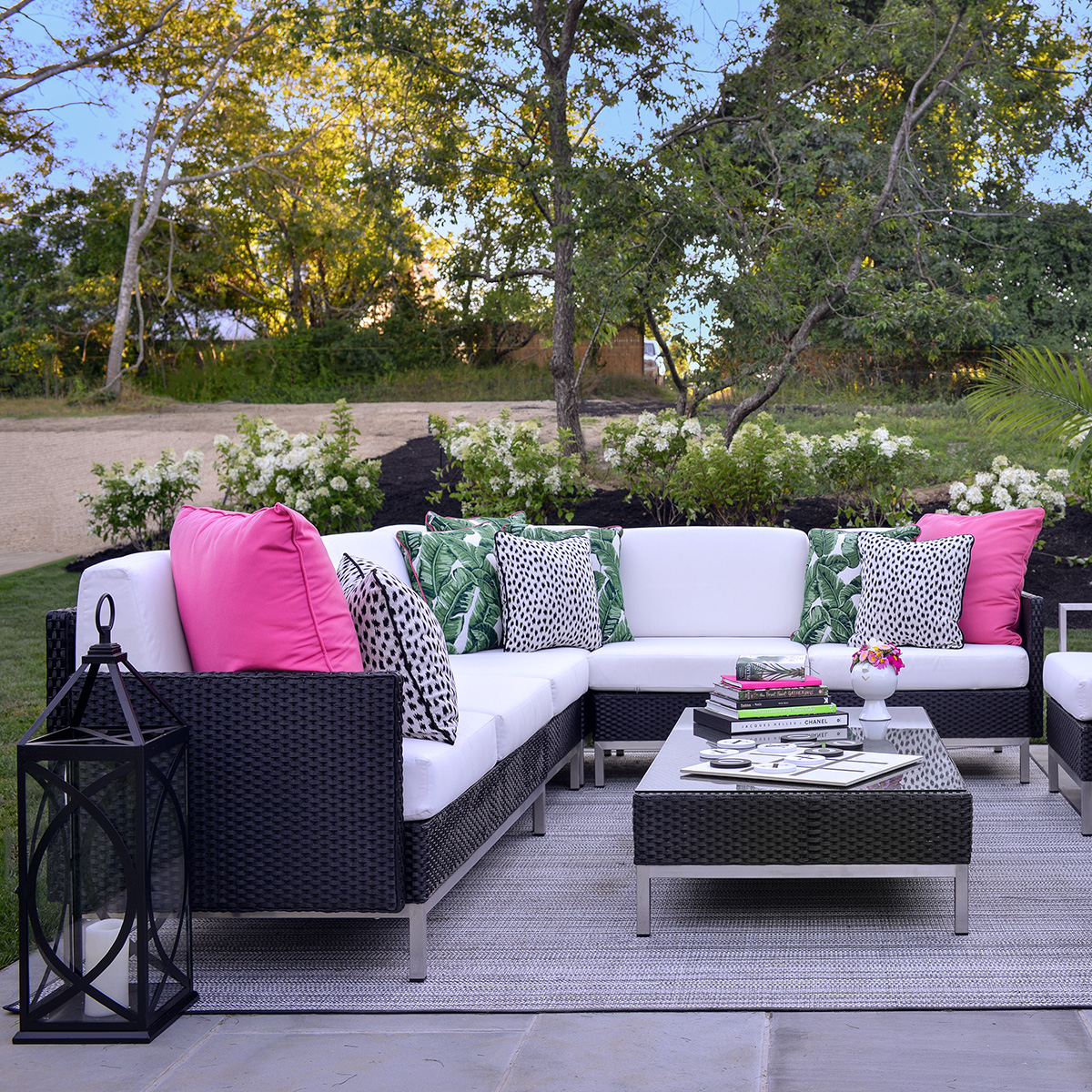 Lloyd Flanders Elements Large Wicker Patio Sectional Set | LF-ELEMENTS-SET7