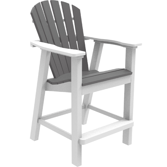 Seaside Casual Adirondack Shellback Balcony HDPE Set for 6 | SC ...
